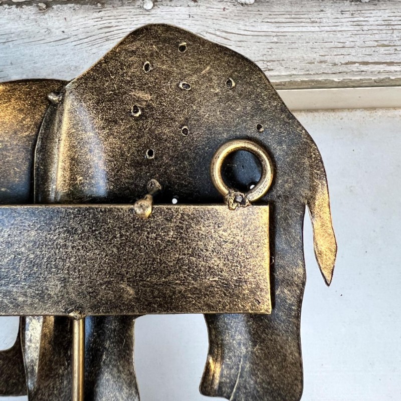 elephant coat hook metal with elephants