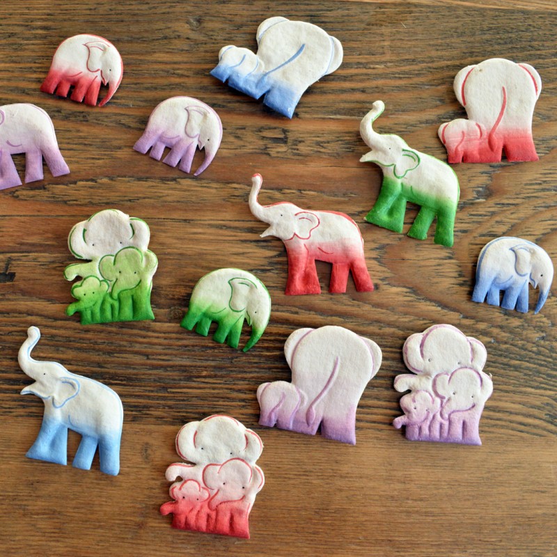 elephant magnet Elefanten Papiermagnet